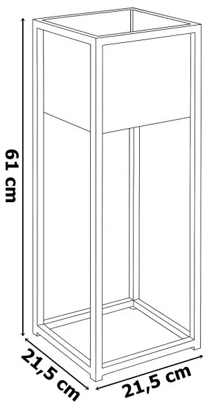 Stojan na květiny CONCOVE černý 60 cm