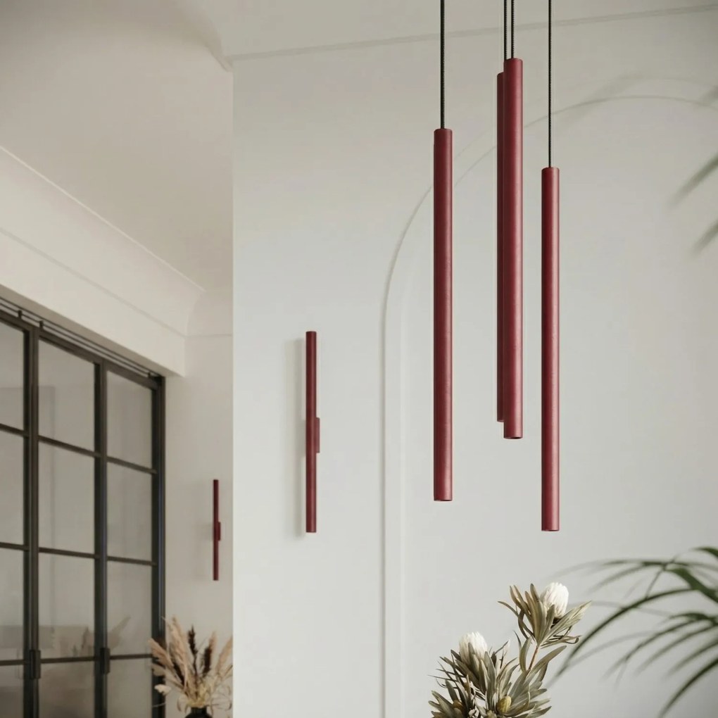 Sollux Lighting Závěsné svítidlo PASTELO 2 bordó