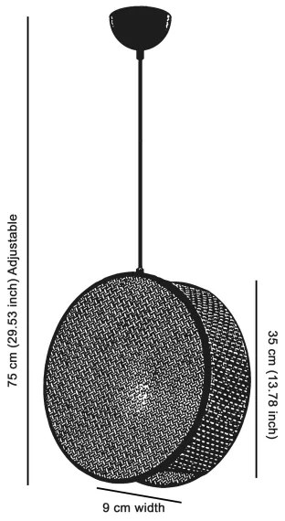 Lustr na lanku BIG DRUM 1xE27/60W/230V krémová