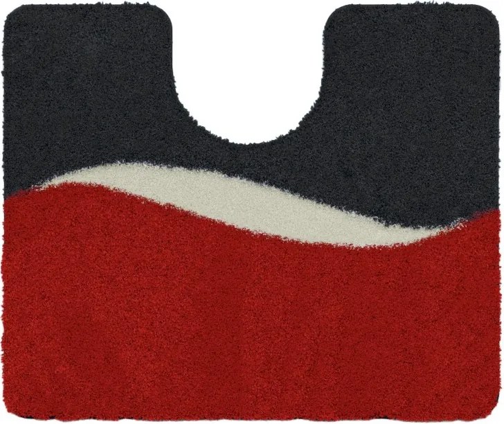 BATEX GELO - Koupelnová předložka červená Rozměr: 50x60 cm s výřezem pro WC