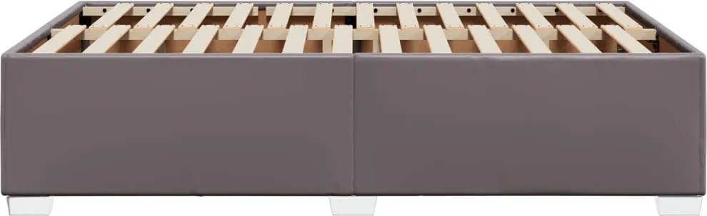 Rám postele bez matrace šedý 120x190 cm umělá kůže 3284550
