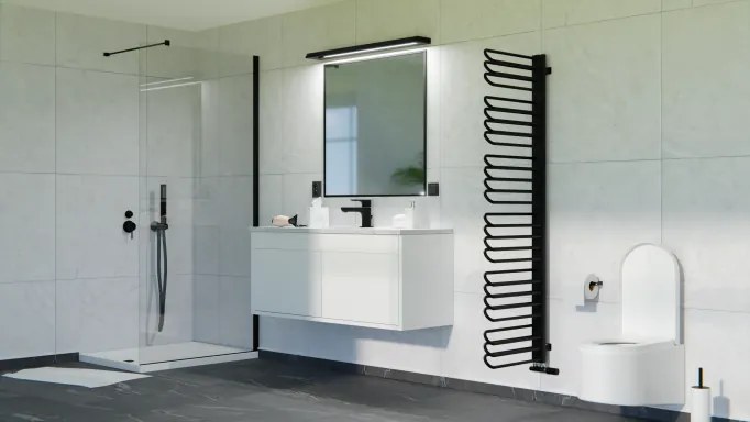 Isan Space 1275 x 515 mm koupelnový prostorový radiátor bílý