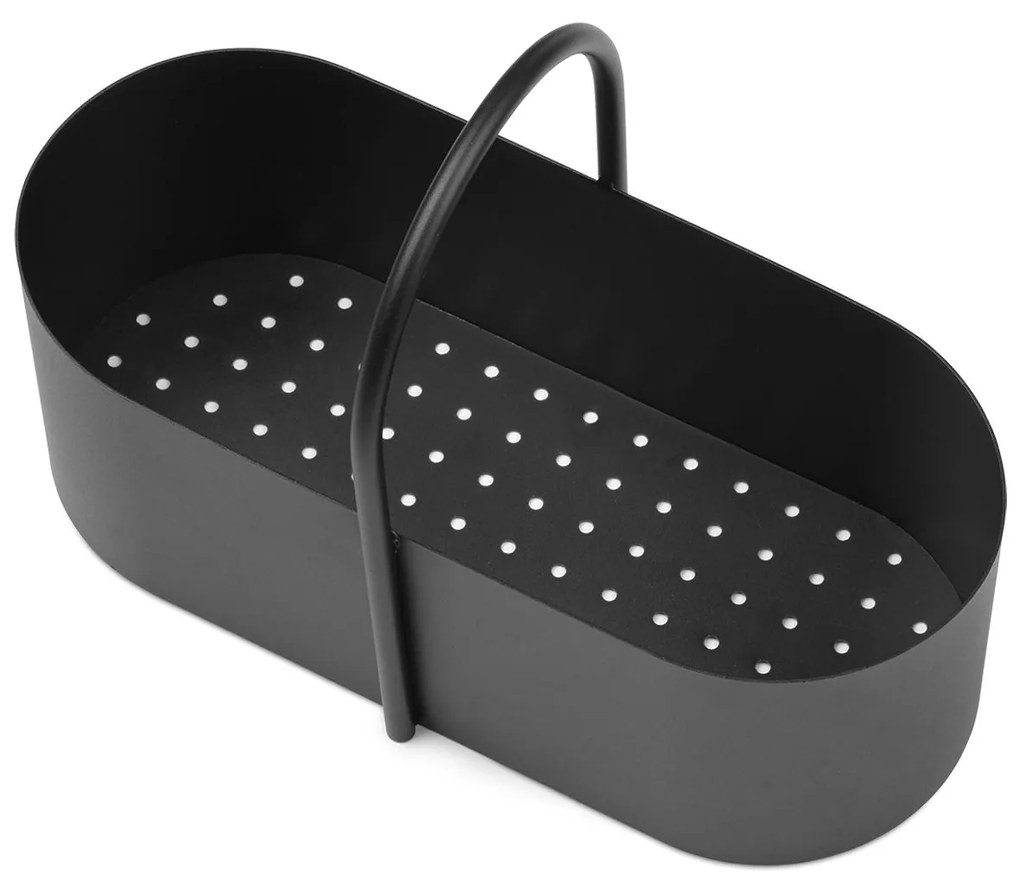 ferm LIVING Designový organizér Grib Toolbox Black, černá barva, kov