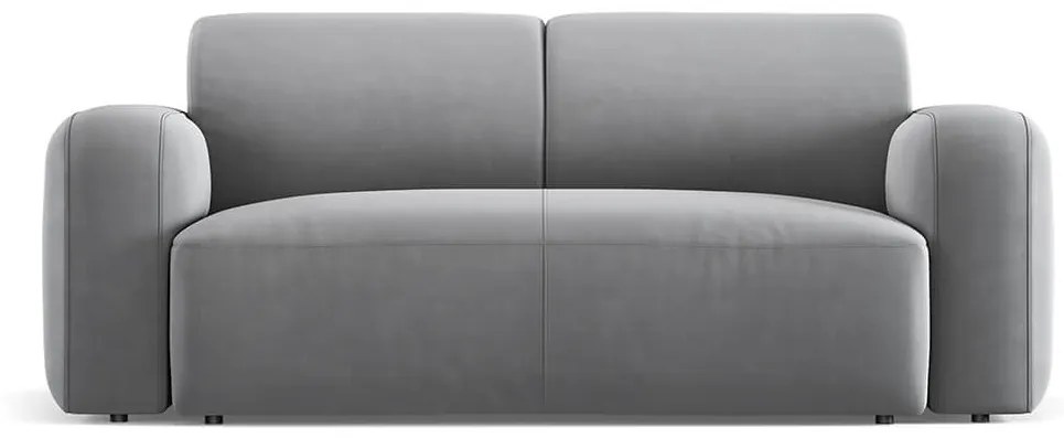 Dvoumístná pohovka gerett 170 cm samet šedá MUZZA