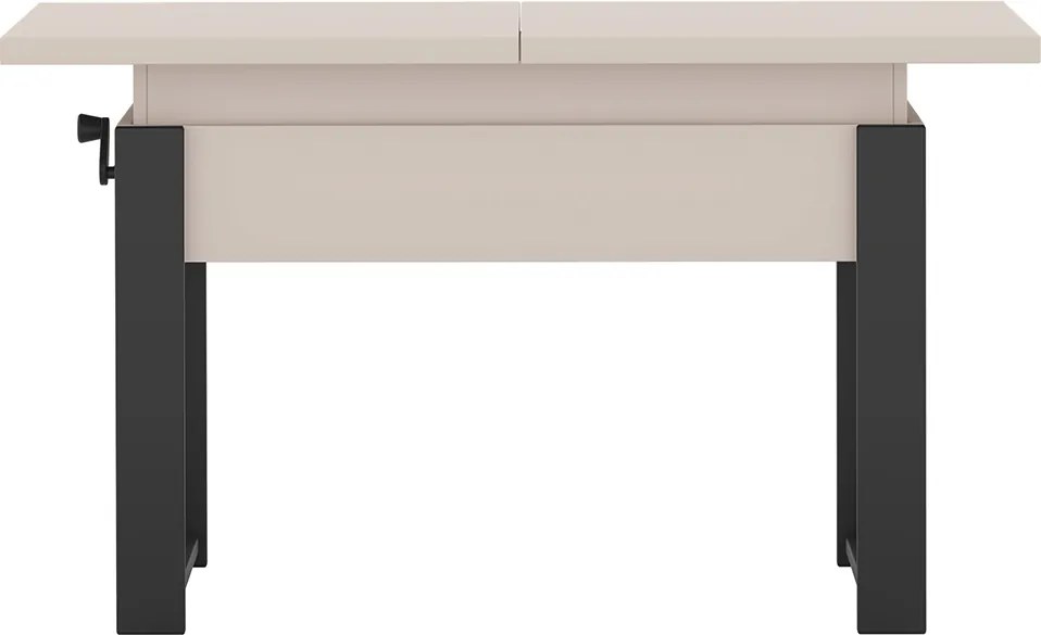 Rozkládací polohovací konferenční stolek HOGO 3v1 | 120-157x62,5-74,5x67 cm | síla horní desky 32 mm | kašmír/černé nohy