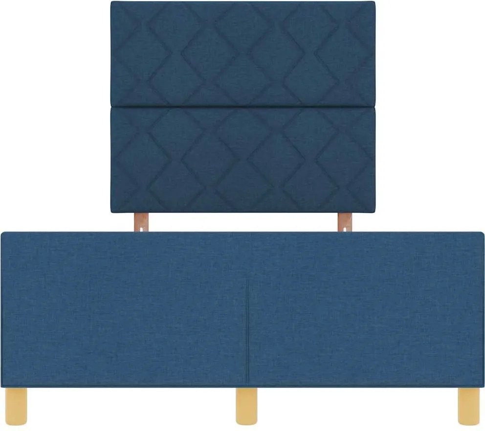Rám postele s čelo Modrá 120 x 190 cm textil 3344794
