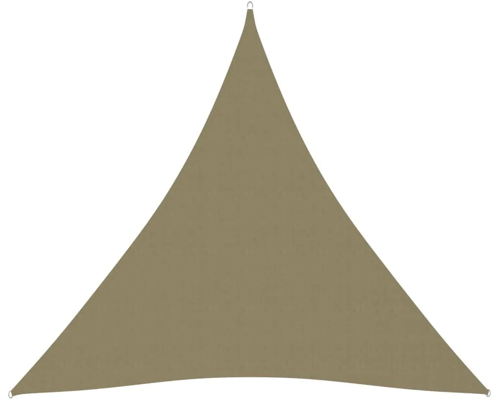 135185 vidaXL Stínící plachta oxfordská látka trojúhelníková 6x6x6 m béžová