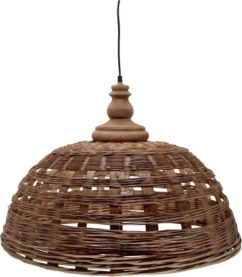 Přírodní antik závěsné světlo lampa z proutěného ratanu - Ø 62*43cm/ E27/ 25W