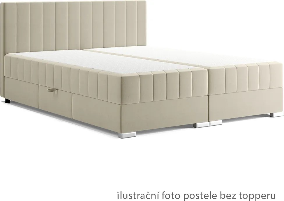 Postel dvoulůžko BOXSPRING EDIT + topper v ceně | 140x200 | VÝBĚR TKANIN