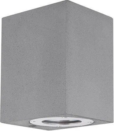 NV 9790542 Venkovní nástěnné svítidlo FUENTO šedý beton skleněný difuzor GU10 1x7W IP65 100-240V bez žárovky světlo dolů - NOVA LUCE