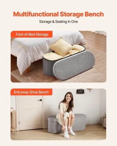 Oválný úložný taburet, Nosnost 299,371 kg VEVOR – 1100 × 380 × 380 mm