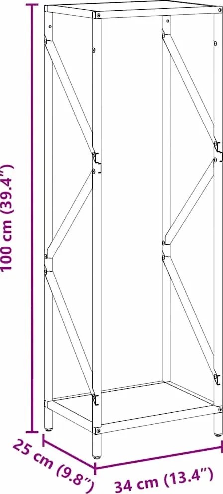 vidaXL Stojan na palivové dřevo Ocel válcovaná za studena [864324] Barva: Bílá