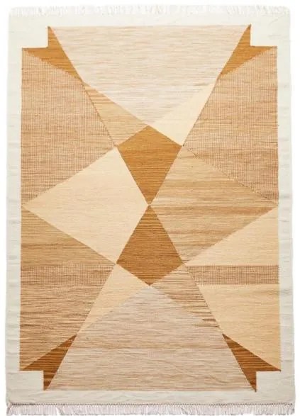Diamond Carpets India, Ručně vázaný kusový koberec Da Vinci DE 2251 Sepia Brown, 160x230, béžová, chodba / předsíň