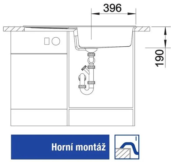 Blanco Metra XL 6 S Granitový dřez s odkapem oboustranné provedení, 100x50cm, káva, 515143