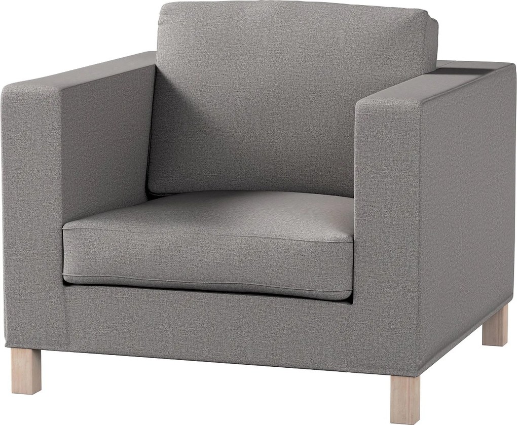Potah na křesko IKEA Karlanda, krátký barva šedá látka pletený vzor