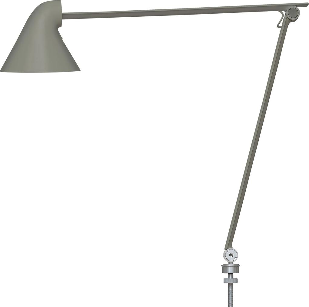 Lampa na pracovní stůl NJP LED 3000 K s nástavcem na desku, průměr 40 cm tmavě šedá