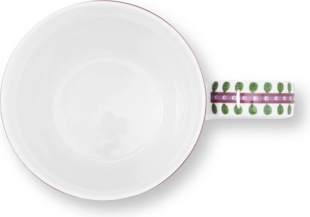 Pip Studio Lily & Lotus hrnek 350ml, bílý (Porcelánový hrnek)