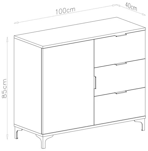 Komoda se zásuvkami LORA béžová