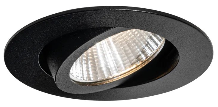 Zabudované bodové světlo černé 6,8 cm vč. LED 750 lm stmívatelné IP65 - Gaius