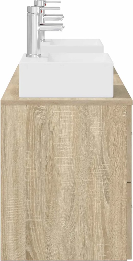 Sada koupelnových skříněk 3 ks Dub sonoma 49,5 x 41 x 62,5 cm 3405837