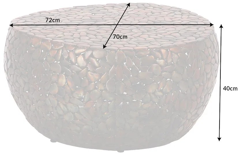 Designový konferenční stolek Mauricio 72 cm měděný