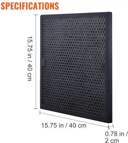 Filtry s aktivním uhlím, 3 sady, 40,6 × 48,3 cm