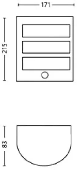Philips - LED Venkovní nástěnné svítidlo se senzorem PYTHON LED/3,8W/230V IP44