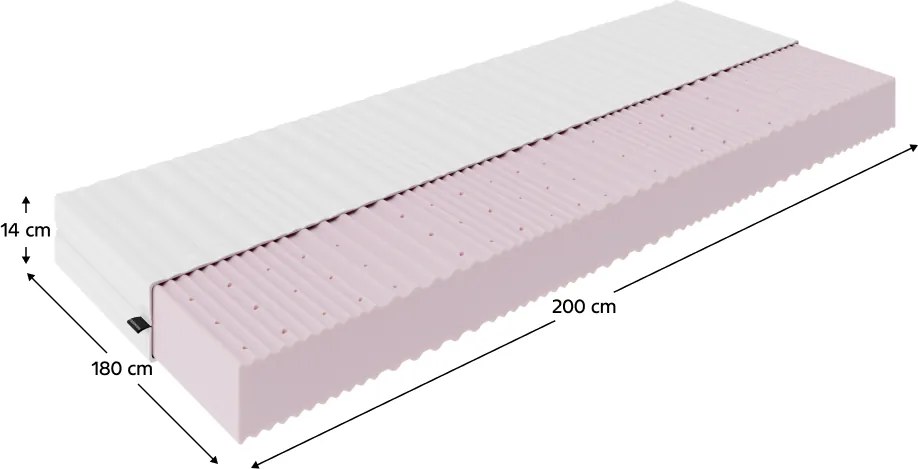 Kondela Matrace, pěnová, 14 cm, 180x200 cm, MAIR