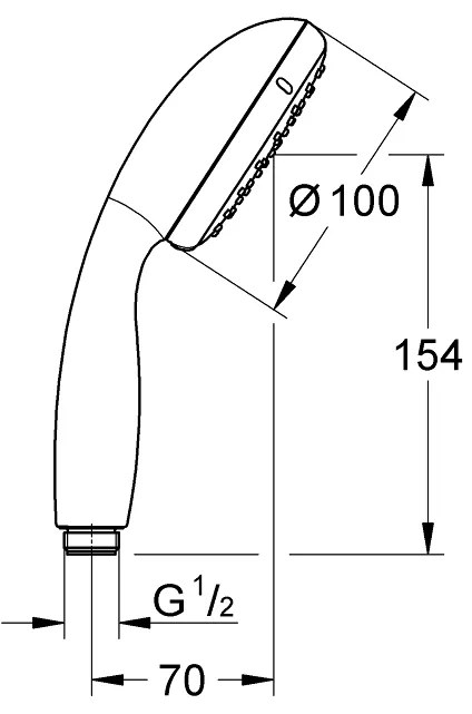 GROHE Vitalio Start 100 - Ruční sprcha se 2 proudy, chrom 27946000