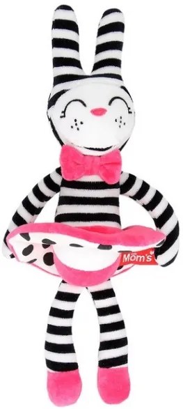 Hencz Toys Plyšová hračka v kontrastních barvách králíčí slečna - růžová