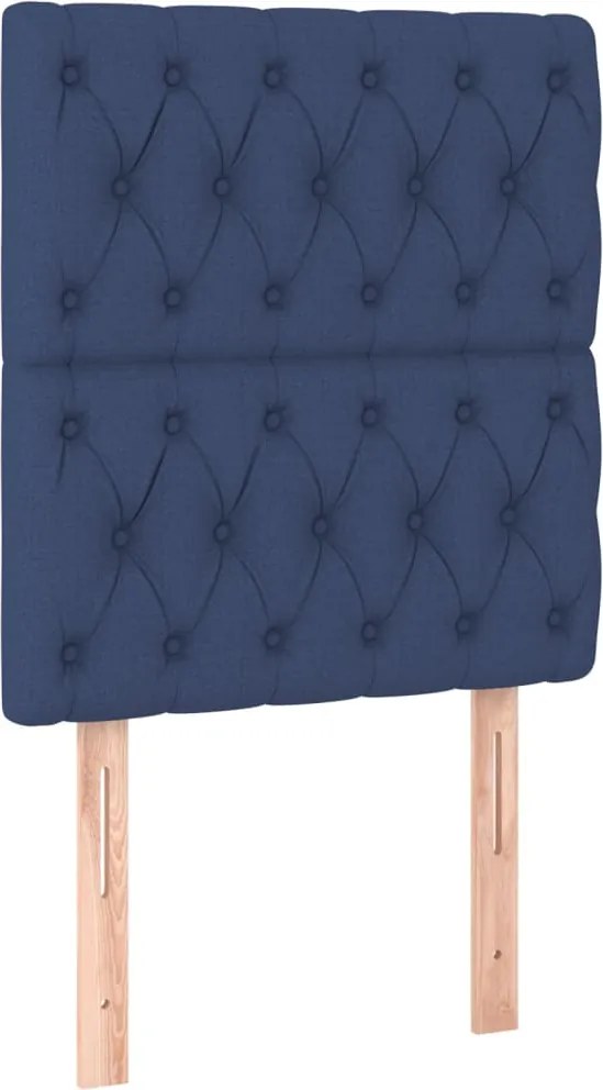 Box spring postel s matrací modrá 80x200 cm textil 3136795