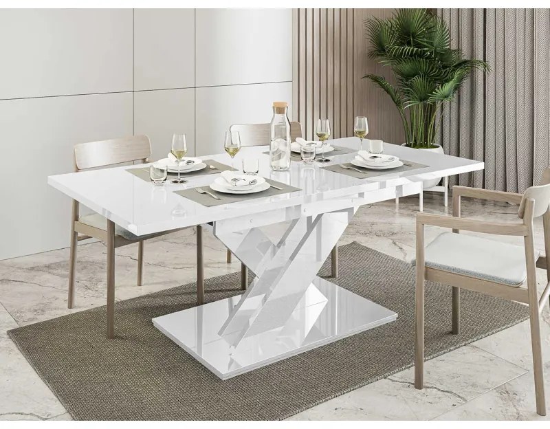 Jídelní stůl Lezuma, Barva: bíly lesk