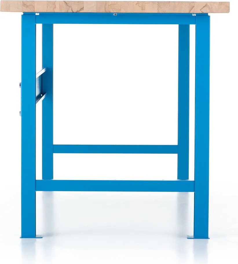 Dílenský stůl Basic s čelní deskou 200 x 80 cm, modrá - ral 5012