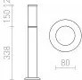 RED R12549 GARRET 500 stojanová antracitová 230V LED 15W IP65 3000K - RED - DESIGN RENDL