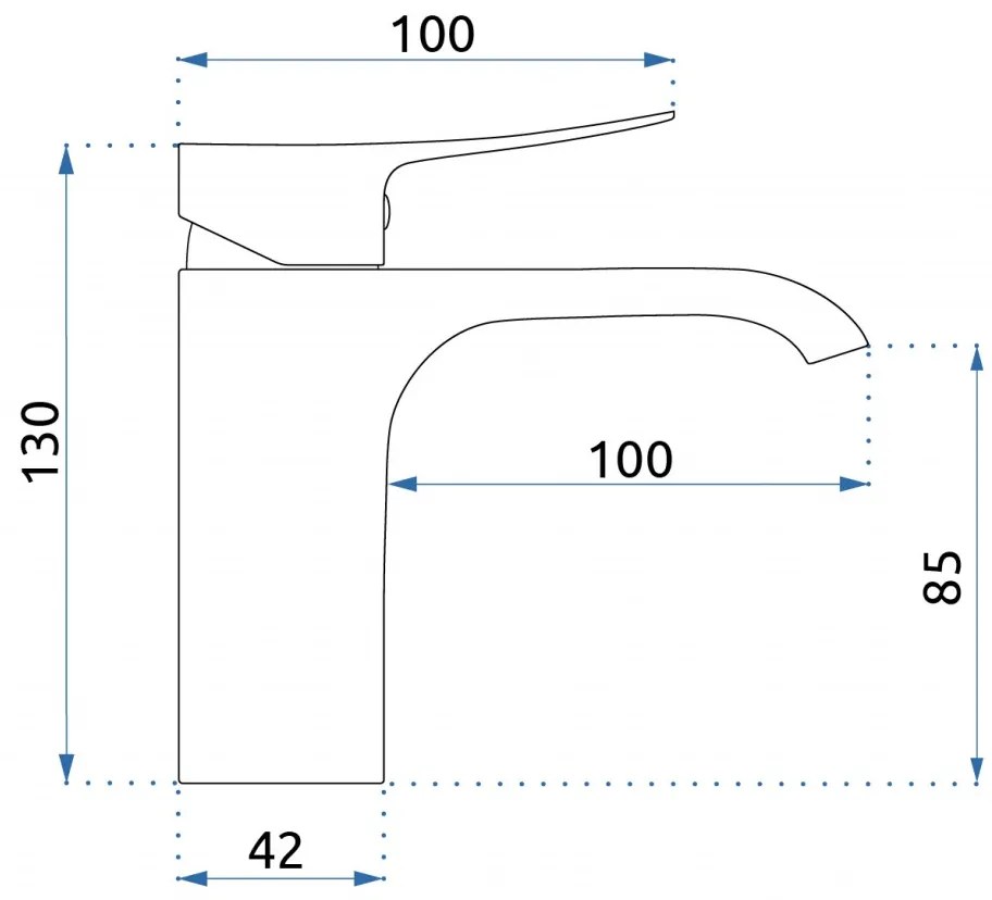 Rea Dart, nízká umyvadlová baterie, zlatá lesklá, REA-B5650