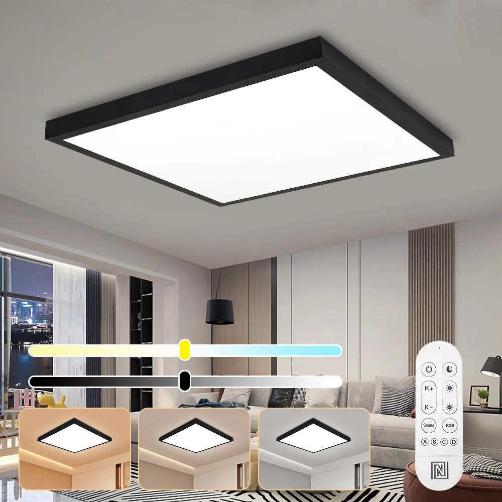 Immax NEO LITE FRAME Smart stropní svítidlo 60x60cm, IP44, CCT,  WiFi, Tuya, BEACON černé