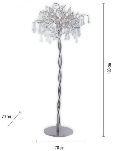 Paul Neuhaus 232-55 - Stojací lampa ICICLE 5xG9/40W230V chrom