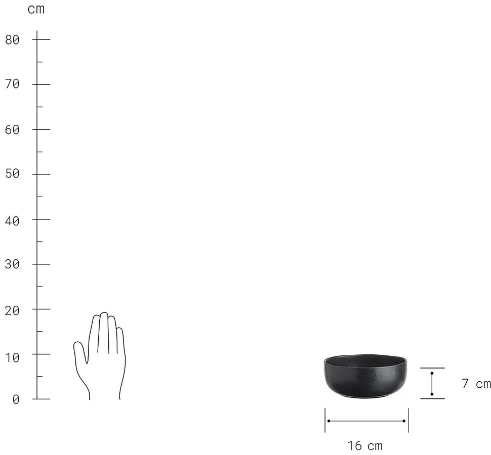 Butlers CASA NOVA Miska 600 ml - černá