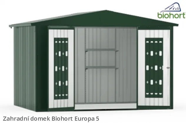 Biohort Zahradní domek EUROPA 5 Barva: stříbrná metalíza