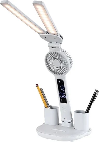 Rabalux 74030 - LED Stm stolní lampa s ventilátorem NOVILO LED/7W/5V