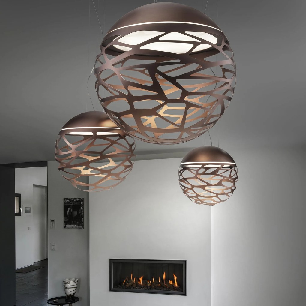 Lodes Kelly Medium Sphere 50, závěsné svítidlo 3x23W LED, bronz, prům. 50cm