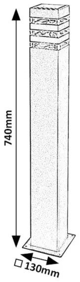 Rabalux 7380 - Venkovní lampa ANKARA 1xE27/12W/230V IP44