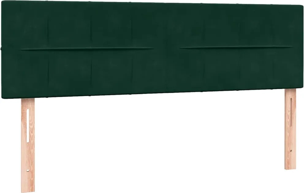 Box spring postel s matrací tmavě zelená 160x220 cm samet 3317574
