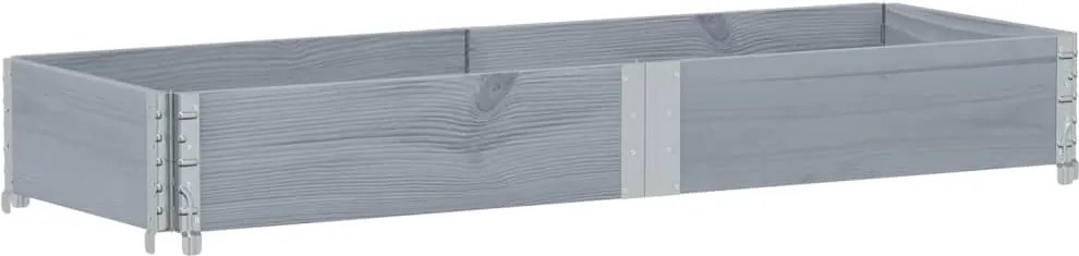 Zahradní truhlík šedý 150x50 cm masivní borové dřevo 3295405