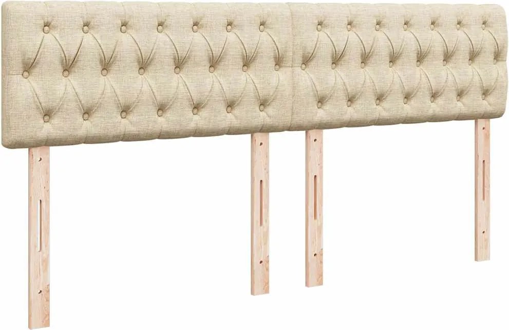 Box spring postel s matrací krémová 180x200 cm textil 3287547