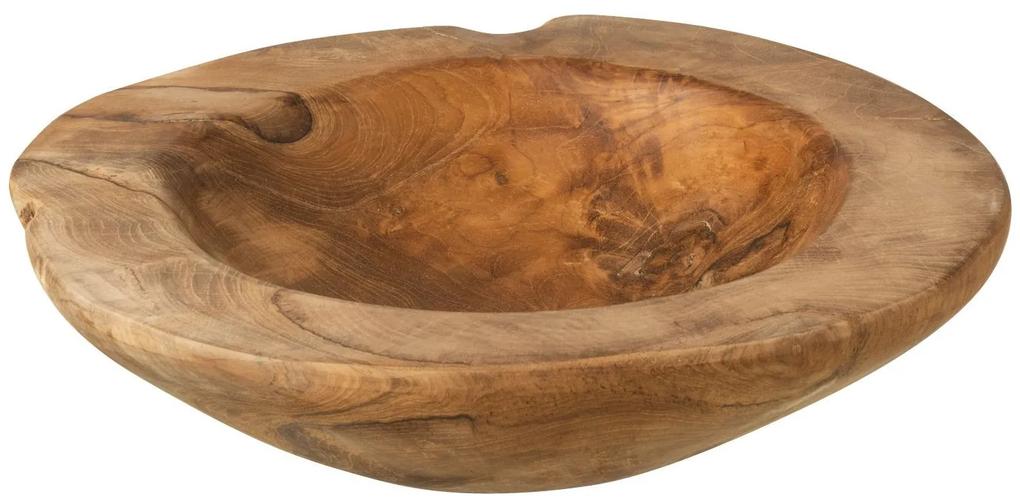 Servírovací mísa v přírodním tvaru z teakového dřeva Igor - 27*26*7 cm