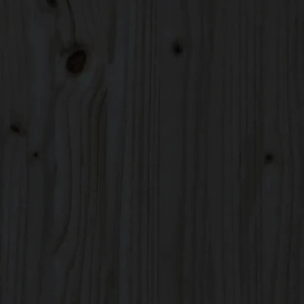 Truhlíky 2 ks černé 40 x 40 x 81 cm masivní borové dřevo