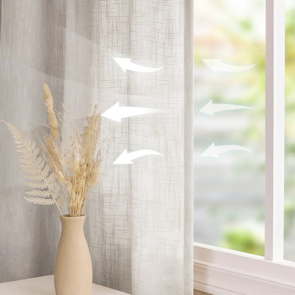 Krémový závěs 140x250 cm Valeta – Restilo
