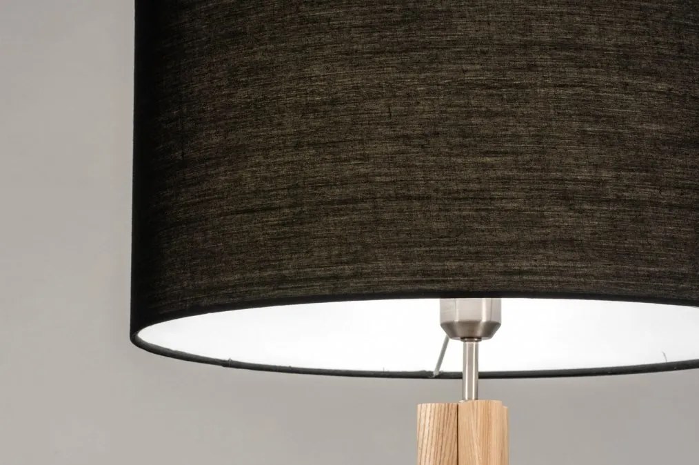 Stojací designová lampa Arbon Black and Wood