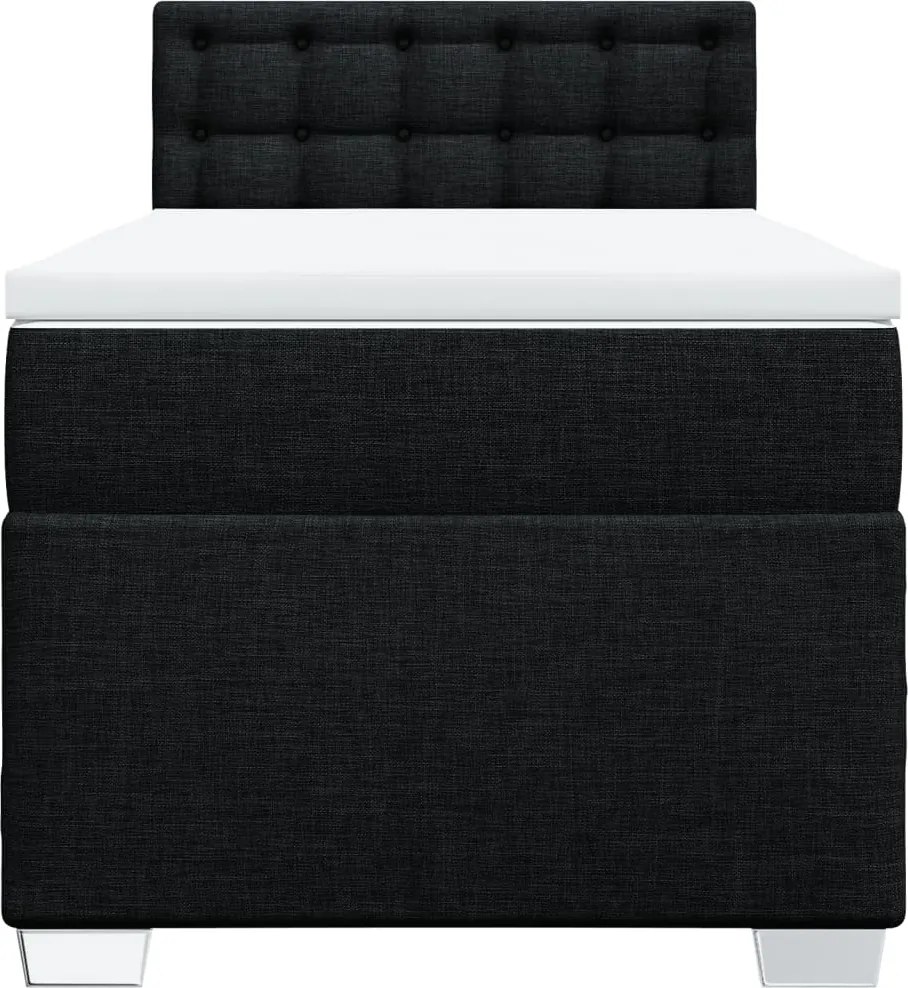 Box spring postel s matrací černá 90x190 cm textil 3285759